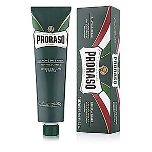 Proraso Shaving Cream for Men, Refreshing and Toning with Menthol and Eucalyptus Oil, 5.2 Ounce