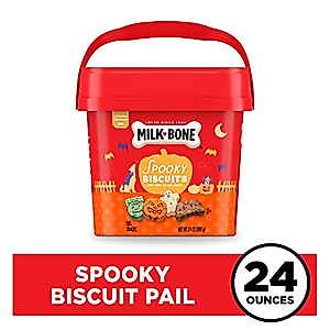 Milk-Bone Limited Edition Halloween Spooky Biscuit Dog Treats, 24 Ounce Pail