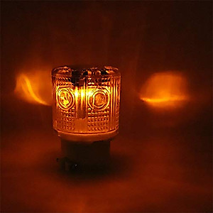 Aolyty Solar Warning Strobe Light 360 Degree Outdoor IP48 Waterproof Light Operated Automatically On Save Power for Traffic Cone Construction Light Control Flashing (Yellow)