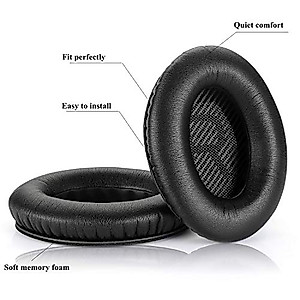 Headphones Replacement Ear Pads,for Bose Quietcomfort QC15 QC25 QC35 35 ii (Black)