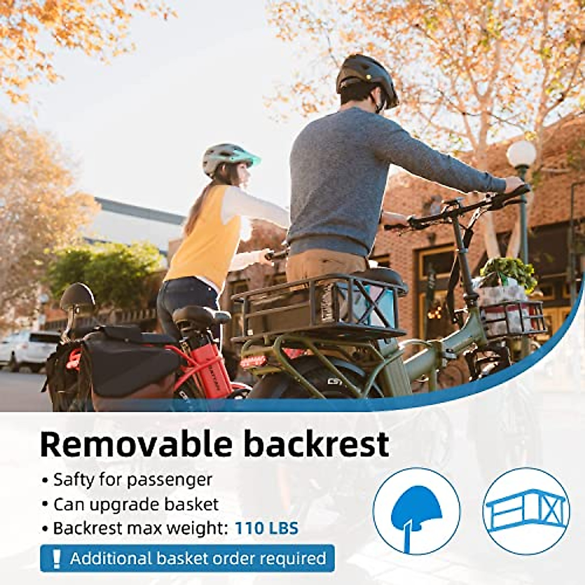 Rattan 750W Electric Bike for Adults 48V 13AH Removable Battery Foldable Electric Bikes LM/LF Pro Ebike 20" x 4.0 Fat Tire Electric Bicycles 2 Seater (LF RED, Standard)