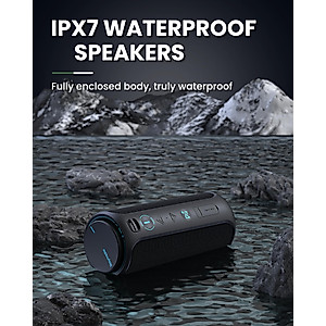 Raymate Bluetooth Speakers, Pair up to 100 Speakers,IPX7 Waterproof Speaker Wireless Bluetooth-V5.3, HiFi Stereo Sound, 1100mins Playtime, Portable Speaker for Home, Outdoor, Party