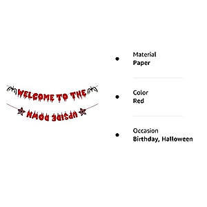 Stranger Party Banner Stranger Themed Party Banner Glitter Welcome To The Upside Down Banner for Stranger Party Decorations