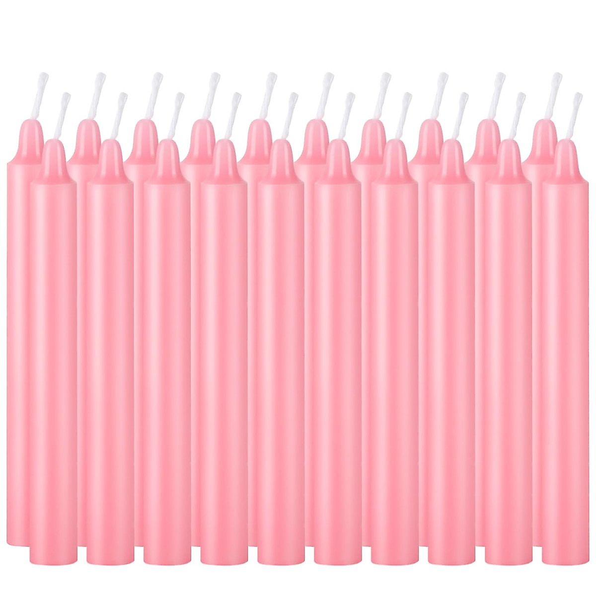 20 Pcs Pink Taper Spell/Chime Taper Candle,4 Inch Dinner Candle Sticks for Birthdays, Parties, Wicca Wiccan Supplies and Christmas