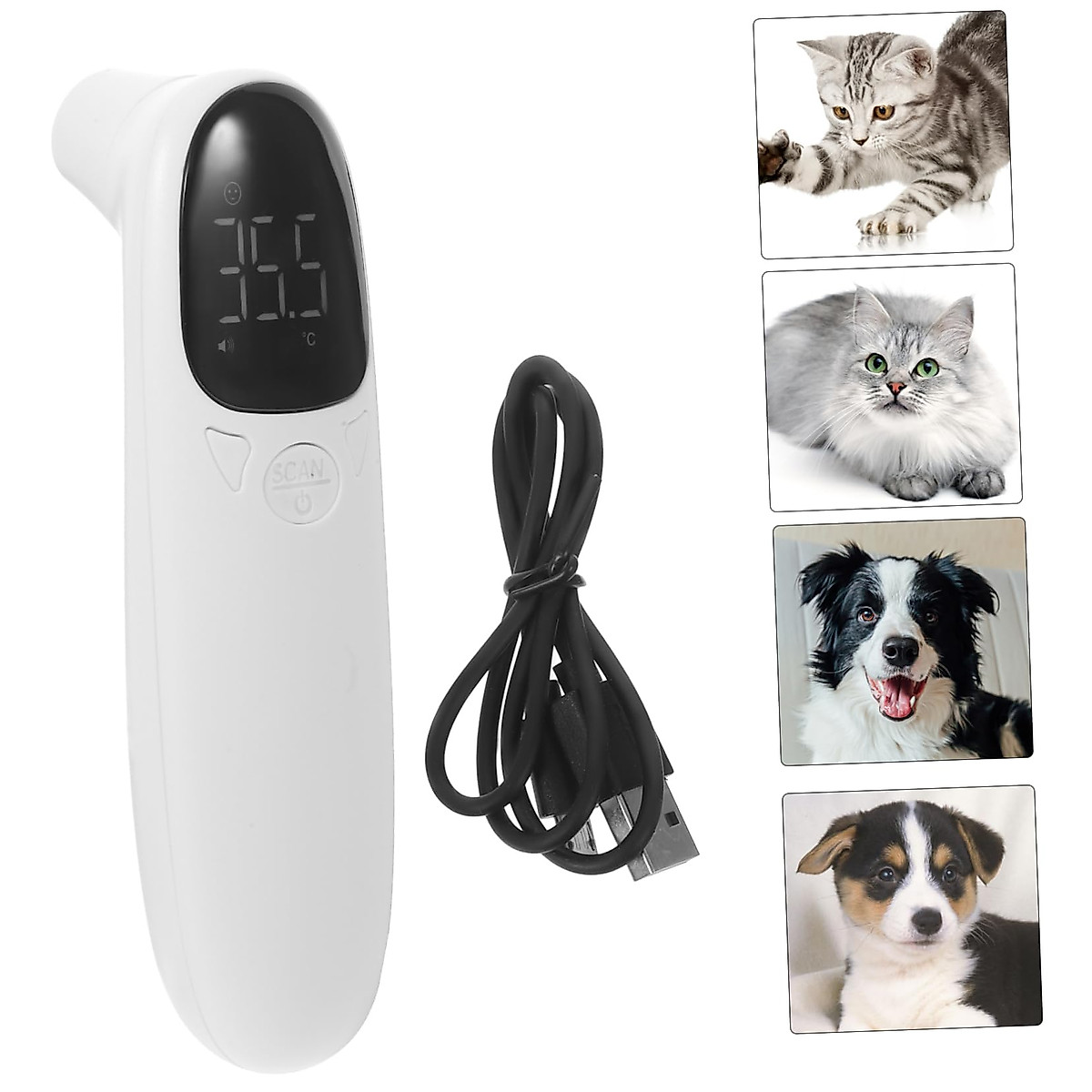 1 Set Pet Thermometer Small Animal Thermometer Cat Thermometer Pet Screen Thermometer Dog Thermometer Pig Thermometer Digital Thermometer Pet Ear Thermometer Dogs Cats Thermometer