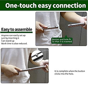 SAN LIKE Tent Pole Telescopic Adjustable tarp Poles for Camping Canopy Awning Shelter Backpacking Hiking -(Adjustable Length - Steel)