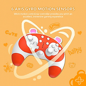 DYONDER Switch Pro Controller for Switch/Lite/OLED, Mini Wireless PC Gaming Controllers For Kids(Yellow)