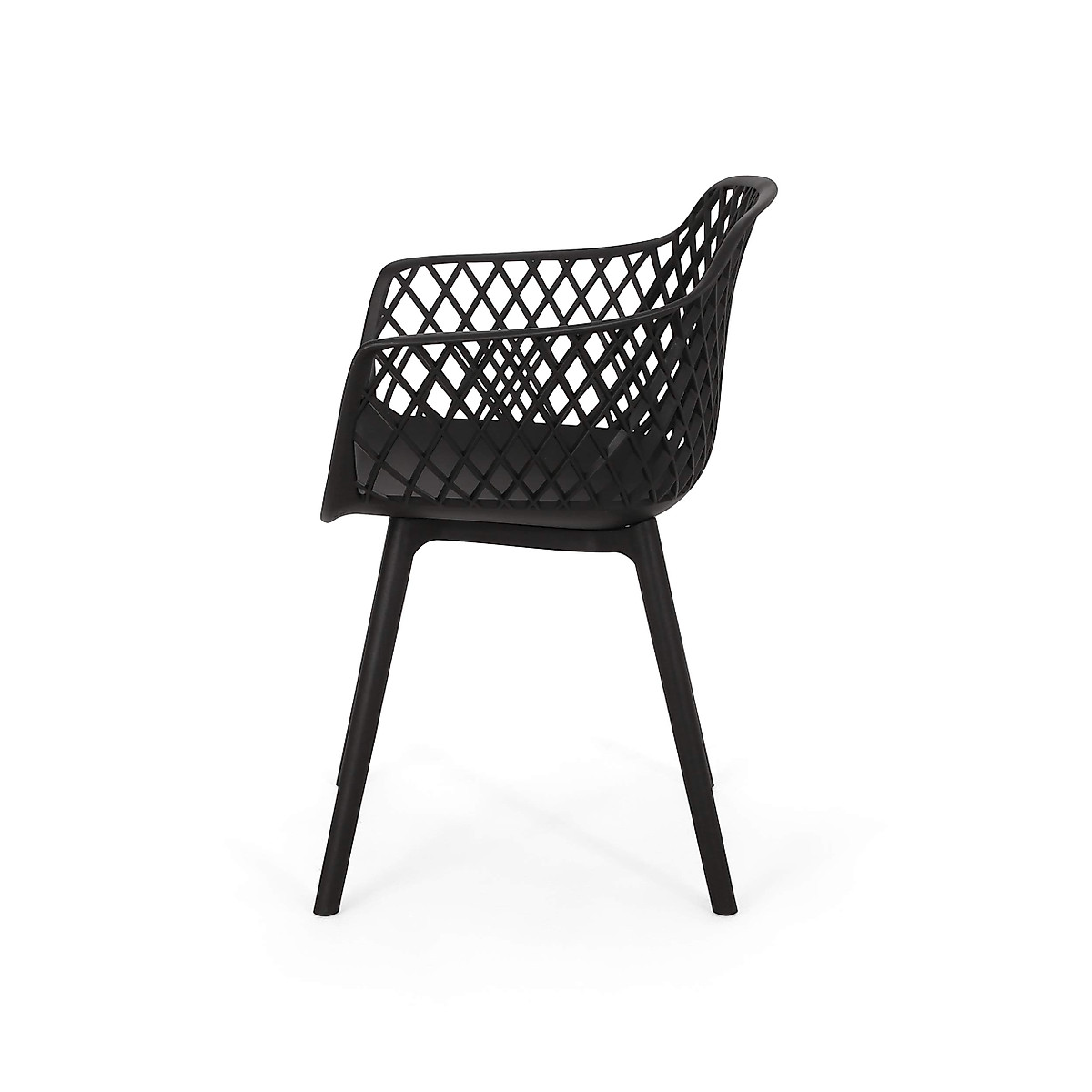 Christopher Knight Home Delia Outdoor Dining Chair (Set of 2), Black