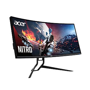 Acer Nitro XR343CK Pbmiipphuzx 34" UltraWide QHD 3440x1440 1900R Curved Gaming Monitor | AMD FreeSync Premium | 180Hz | DisplayHDR400 | DCI-P3 98% | 1 x USB 3.1 Type-C, 2 x Display Port & 2 x HDMI 2.0
