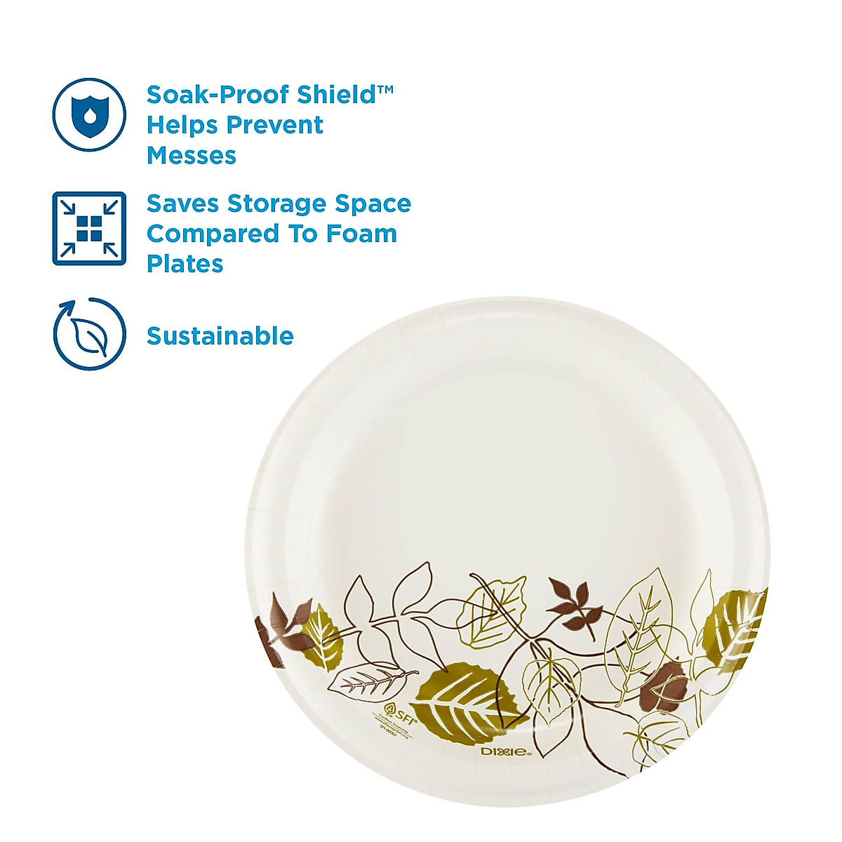 DIXIE UX9PATH Pathways Table Ware, 8 1/2 inch, Pattern