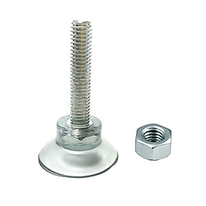 M8 Adjustable Long Lengthen Screw Suction Cup Transparent PVC for Furniture Table and Chair Feet, Shock-Absorbing Cushioning Base,Fixed Hardware Accessories,3 Length Options,5 Pack (M8-L3.7CM-D3.3CM)