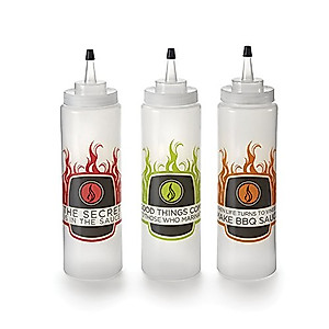 Outset 76186 Condiment Squirt Bottles, 1 EA, Clear