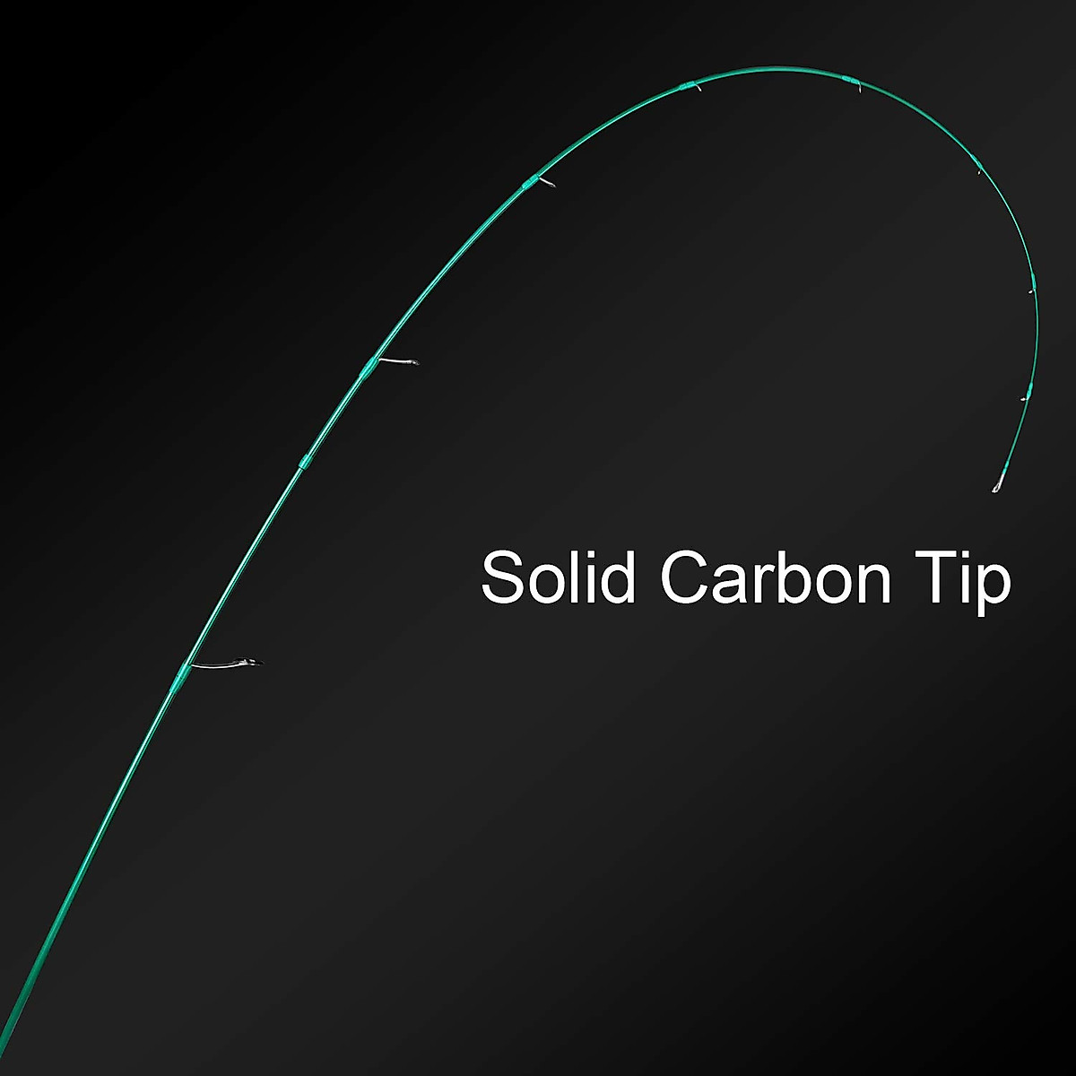 BERRYPRO Ultralight Spinning Fishing Rod, Travel Spinning Rod with Solid Carbon tip Fast Action, 2-8lbs, 1/32-1/8oz (6', 6'6'') (6'6''-Ultra Light-2pc)