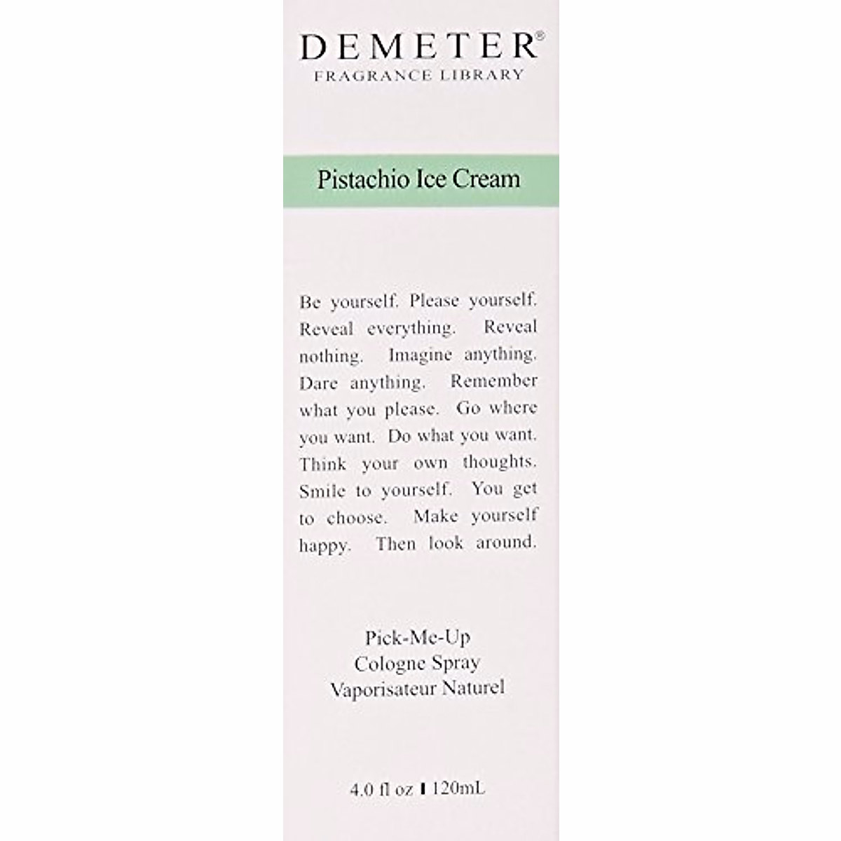 Demeter Colonge Spray for Unisex, Pistachio Ice Cream, 4 Ounce