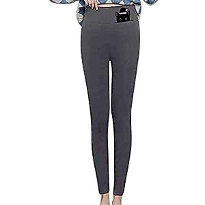 Womens Sherpa Fleece Lined Thermal Jeans Soft and Comfortable Pants Straight Leg Jogger Pant(A-Grey,XX-Large)