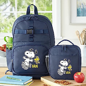 Let's Make Memories PEANUTS SNOOPY Happy Dance Backpack with Lunch Box (Optional) - Navy