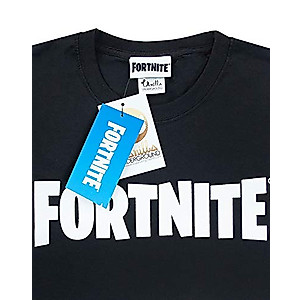 FORTNITE Logo Boys T-Shirt Black Short Sleeved Gamer Top 9-11 Years