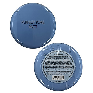 THESAEM Saemmul Perfect Pore Pact - Sebum Control Makeup Pressed Powder Pact, Pore Minimization, Plant-Based Setting Finishing Powder to Absorb Sweat and Prevent Clumps, with Mirror & Puff 12g