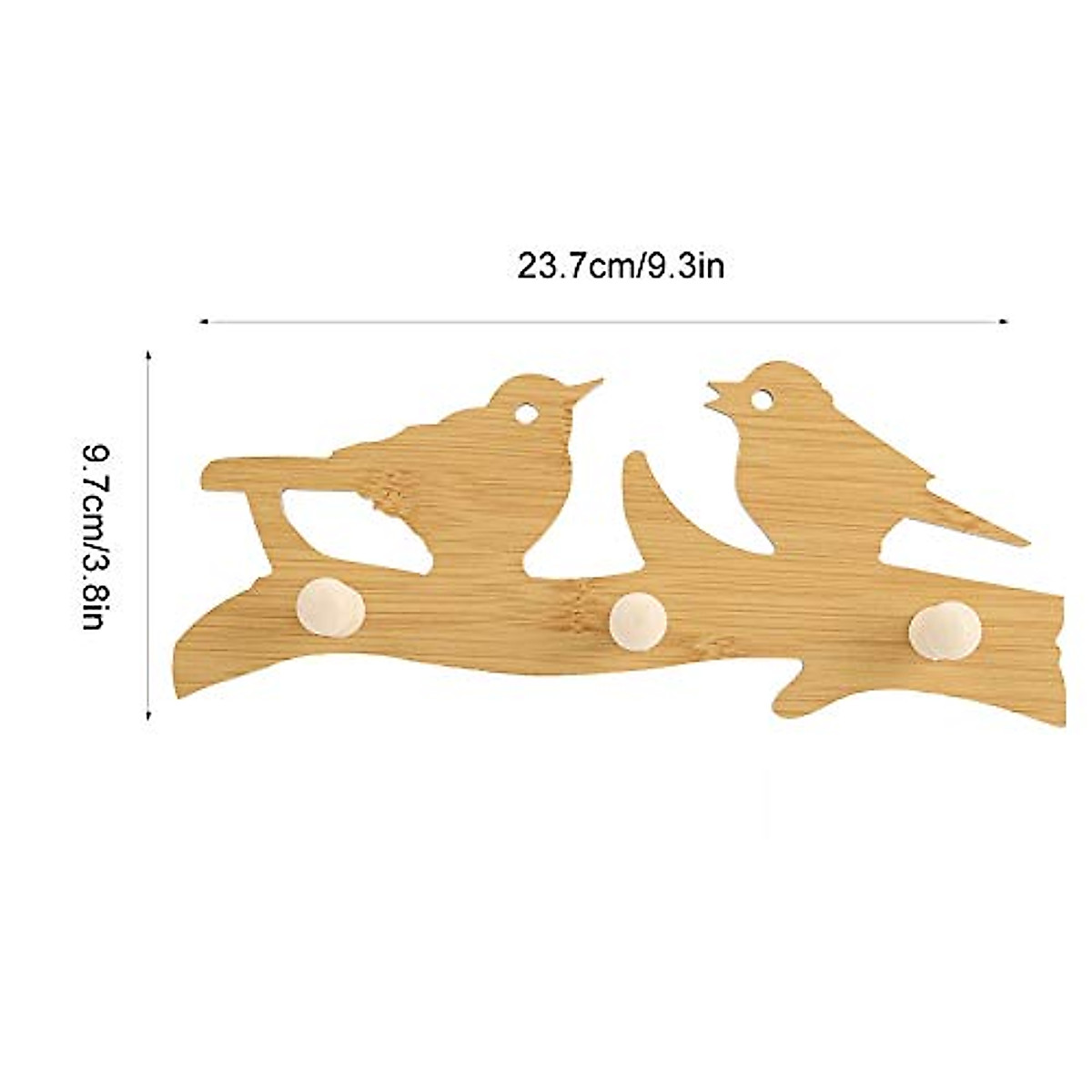 Tyenaza Coat Rack Wall Mounted, Wall Hooks Coat Hooks Towel Hook, Cute Shape 3 Hooks Door Hanger for Home Decorative Wall Hanging Hook (3 Hook Bird)