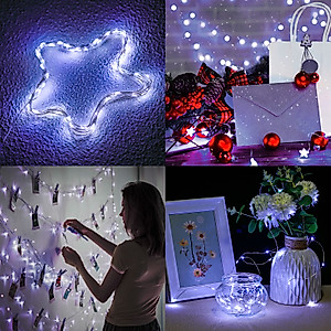 Tuanse 10 Pack Fairy String Light with Timer Function 16.4 ft 50 LED Twinkle Copper Wire Light Battery Operated for Christmas Bedroom Garden Party Decor(Cool White)