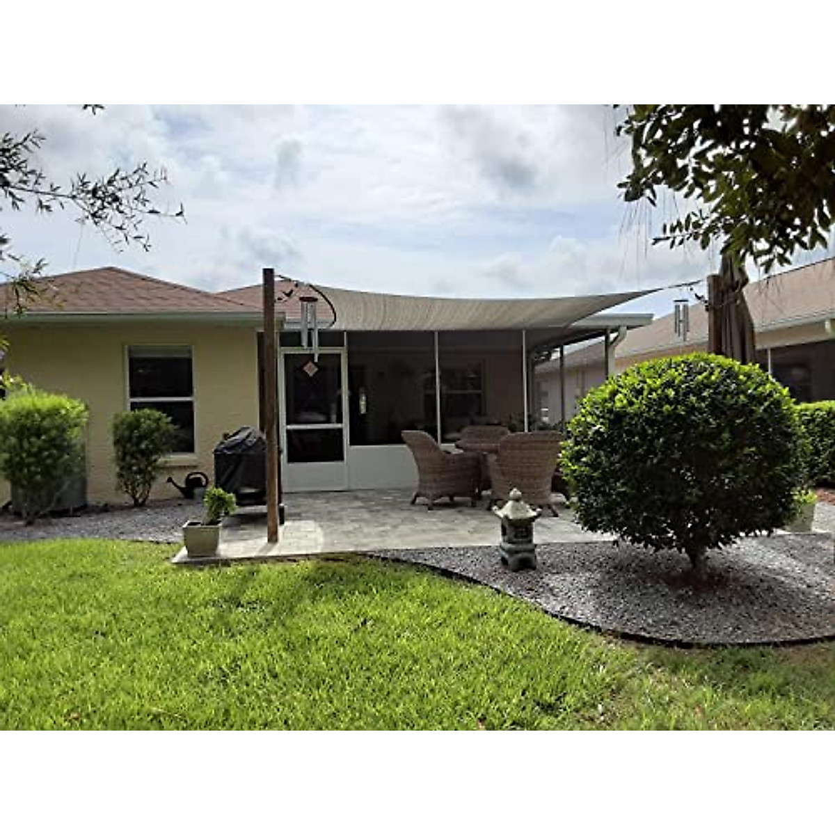 Ifenceview 6'x6'-6'x24' Rectangle UV Blocking Sun Shade Sail Canopy Awning for Patio Yard Garden Driveway Outdoor Facility (6' x 17', Grey)