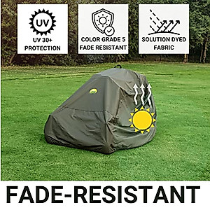 Family Accessories Zero-Turn Mower Cover. Waterproof Heavy Duty 600D Marine Grade Fabric. Universal Fit Riding ZTR Lawn Tractor Accessories. Outdoor Heavy Rain Protection