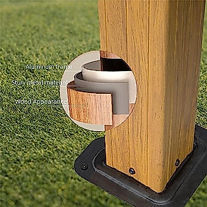 Goohome 12'x14' Hardtop Gazebo Outdoor Aluminum Gazebo with Galvanized Steel Gable Canopy, Outdoor Permanent Hard Top Waterproof Pergola for Shade and Rain for Lawn, Backyard, Deck, Poolsides