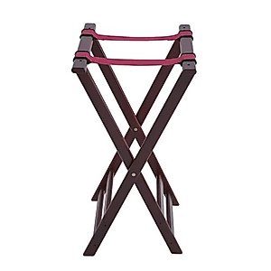 Winco Folding Tray with Stand, 33-Inch, Walnut