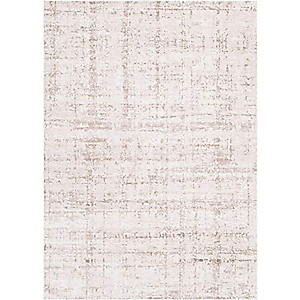 Unique Loom Uptown Collection by Jill Zarin Collection Textured Modern Beige Area Rug (9' 0 x 12' 0)