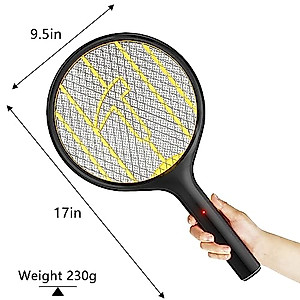 Endbug Electric Fly Swatter Racket 2 Pack, Hangable Mosquito Zapper, 3000V Handheld Bug Zapper Racket, Fly Zapper for Indoor & Outdoor