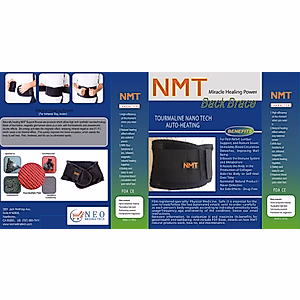 Back Brace by NMT ~ Lumbar Support Black Belt ~ Posture Corrector ~ Pain Relief from Arthritis, Sciatica, Scoliosis, Backache, Slipped Disc, Hernia, Spinal Stenosis ~ Injury Prevention ~ 4 Adjustable