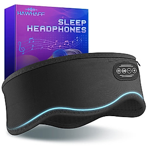 Sleep Headphones Bluetooth Headband Wireless - Upgraded Ergonomic ASMR Headphone Cool Gadget, Soft Sleeping Mask Music Sport Headband, Sleep headphones Gifts for Men Women Side Sleeper (Black)