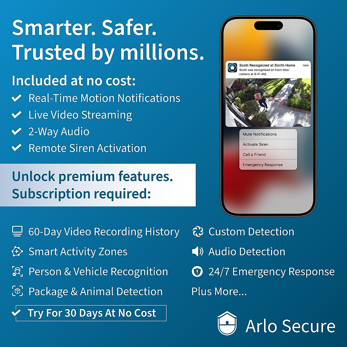 Arlo Ultra 2 Spotlight Camera 4K HDR (Camera only, SmartHub Sold Separately | Wireless Home Security Camera | Color Night Vision, Motion Sensor, 180º View, 2-Way Audio, Black