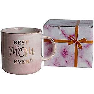 WOYOO Best Mom Mug Gifts-Best Mom Ever Coffee Mug-Novelty Mother Birthday Christmas Gifts for Mom from Daughter Son