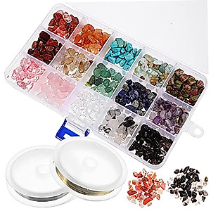 1 Box Natural Gravel Bracelets Kit Beads Round Beads Gemstone Beads Irregular Beads Natural Stone Stone Accessories Bracelets Beads