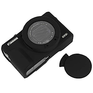 Easy Hood Case for Canon Powershot G7 X Mark III Digital Camera, Soft Silicone Protective Cover with Removable Lens Cover for Canon Powershot G7X Mark III DSLR Camera (Black)
