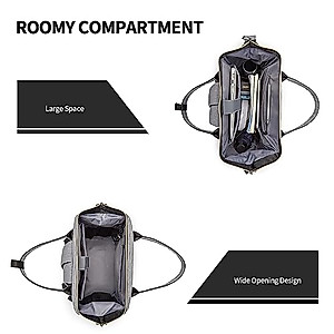 seyfocnia Laptop Backpack for Men Women, Carry on Travel Backpack with USB Port, 17 Inch Large Laptop Computer Casual Daypack for Work Business Traveling Bag (Grey)