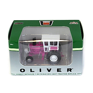 Spec Cast 1/64 Pink Oliver 2255 Wide Front Tractor with Cab SCT790