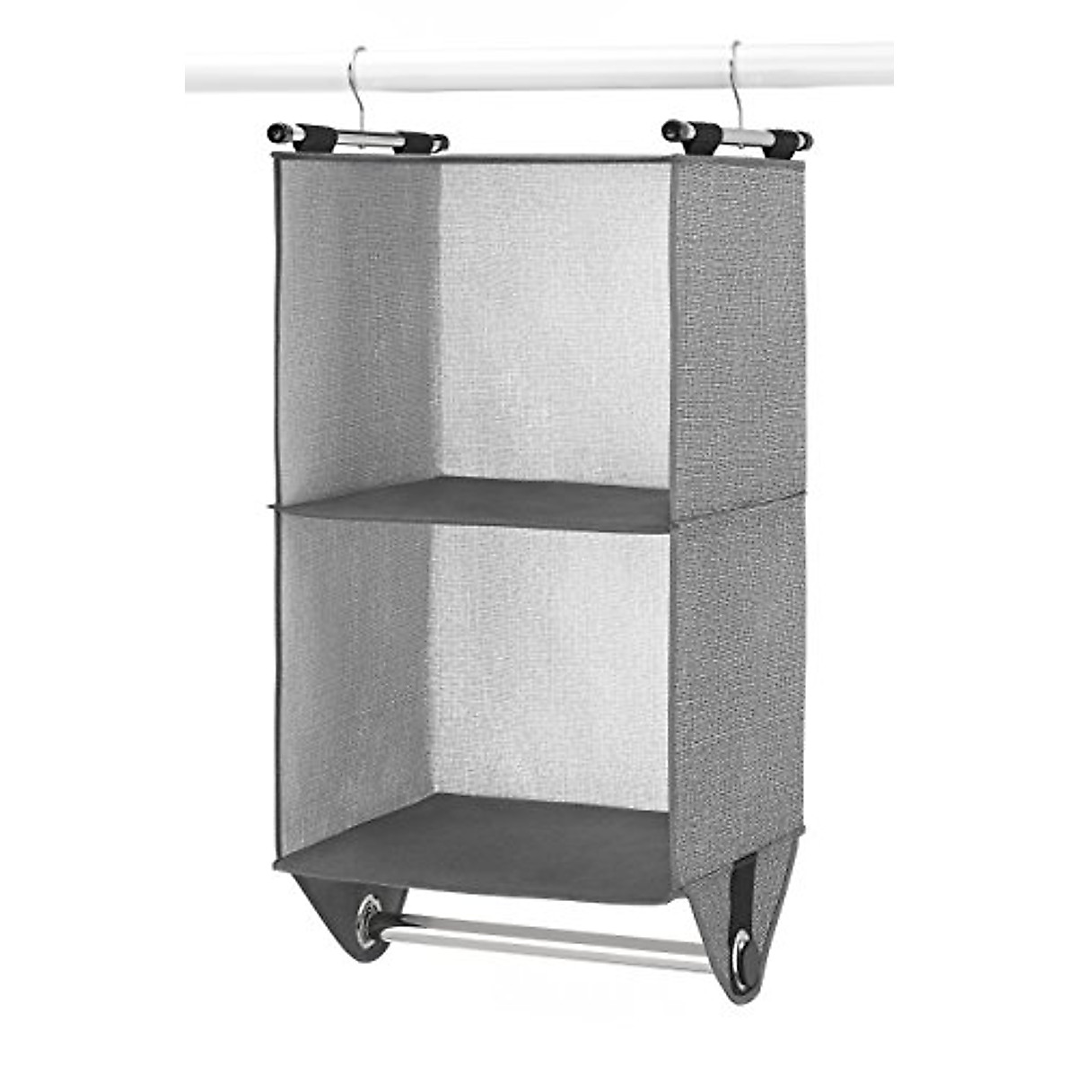 Whitmor 2-Section Closet Organizer - Crosshatch Gray