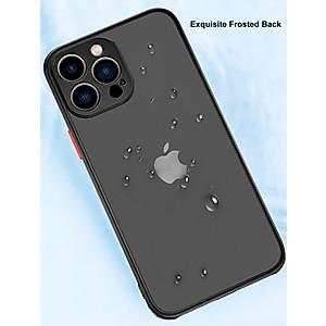 ZEZHOU for iPhone 14 Pro Max Phone Case, Shockproof for iPhone 14 Pro Max Case, Military Grade Drop Protection, Protective Hard Back Slim Translucent Case for iPhone 14 Pro Max 6.7'', Frosted Black