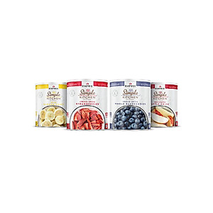 ReadyWise Simple Kitchen Fruit Bowl Mix - Freeze-Dried Berries, Apples and Banana Chips - Long-Term Emergency Food