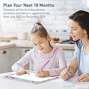 S&O Watercolor Floral Large Tear-Away Table Calendar 2024 - Desktop Calendar Runs from Now to Dec - 12x17in