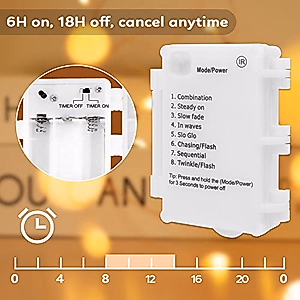 koopower 2X 50 LED Orange Battery Operated Fairy Lights with Remote Control 16ft Christmas Lights for Tree, Thanksgiving, Garden, Wedding, Bedroom Outdoor Decoration