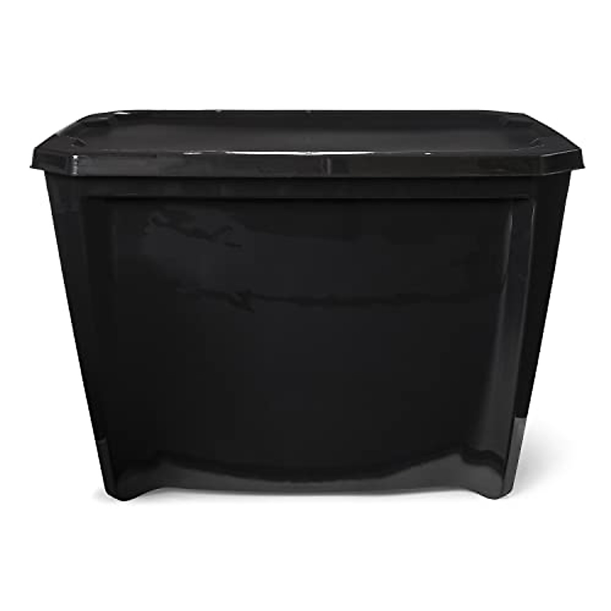 Life Story Black 20 Gal Stackable Organization Storage Box Container (7 Pack)