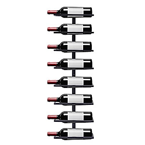 ETKEGHIP Wall Mount Wine Rack Organizer for 8 Bottles, Retro Wine Rack Home Decor Wine Storage Display Holder for Kitchen Pantry Dining Room Bar Wine Cellar