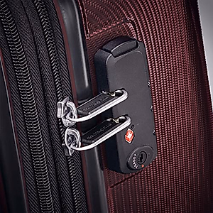 Samsonite Winfield 3 DLX Hardside Expandable Luggage with Spinners, Burgundy, Checked-Large 28-Inch