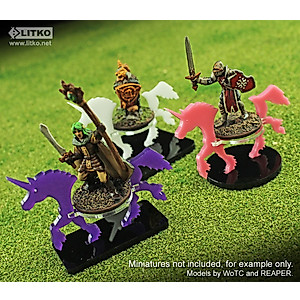 LITKO Unicorn Character Mount | Role-Playing Games | Compatible with Dungeons & Dragons and Pathfinder Games (40mm Circular Base, White)