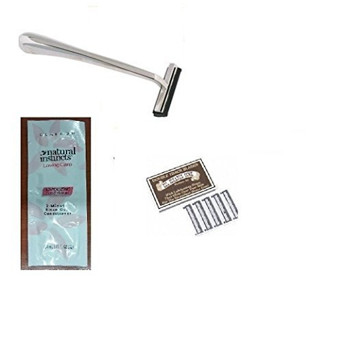 Trac II Chrome Handle + Colonel Ichabod Conk Trac II Razor Blades 10 ct. with FREE Loving Color trial size conditioner