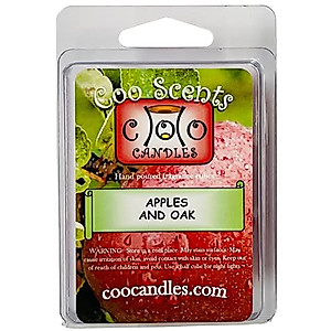 6 Pack Highly Scented Soy Blend Candle Wax Bar Melts - Woodsy Fall Outdoor Pack - Cedar Wood, Cedar & Saffron, Campfire Smoke, Apples & Oak, Frosty Pine, Autumn Warmth