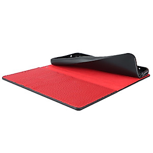 Ｈａｖａｙａ for Samsung Galaxy S23 FE Case Genuine Leather Samsung S23 FE wallet case with Card Holder for men flip folio phone cover with credit card slots for women-Black